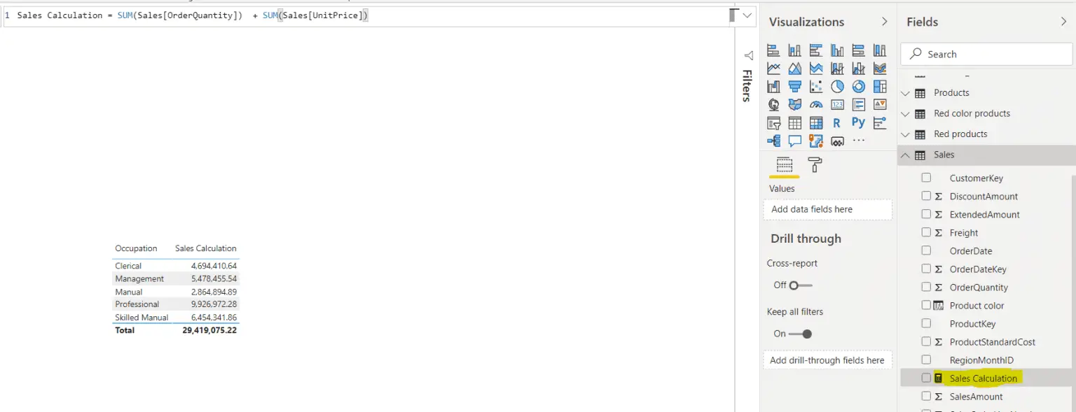 Power BI measure creation in parallel with a quick measure - Learn DAX