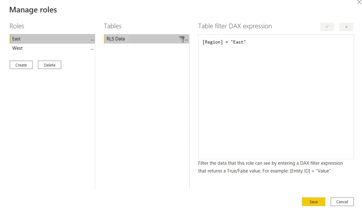 Row-level Security (RLS) in Power BI - Learn DAX